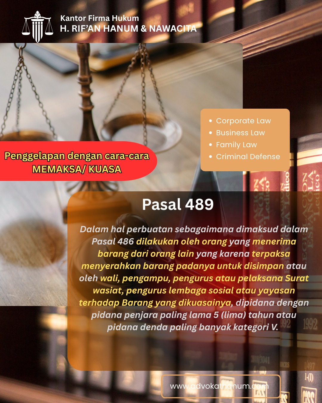 Penggelapan dalam Pasal 486 hingga 491 UU No. 1 Tahun 2023: Perspektif ...