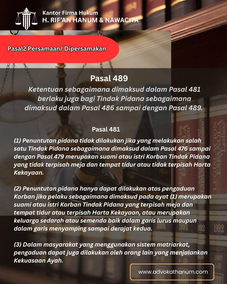 Penggelapan dalam Pasal 486 hingga 491 UU No. 1 Tahun 2023: Perspektif ...